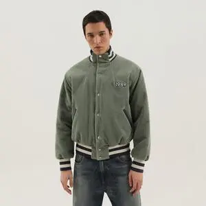 1989 STUDIO Light Corduroy Varsity Jacket