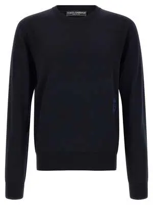 Dolce & Gabbana Heraldic Coat Of Arms Sweater - Blue