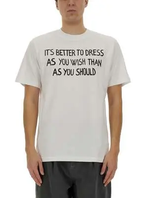 Moschino Message Print T-shirt - White
