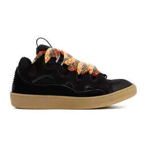 LANVIN Leather Curb Sneakers - Black