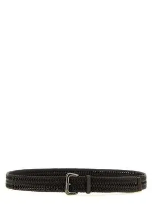 Brunello Cucinelli Shiny Loop' Belt - Brown