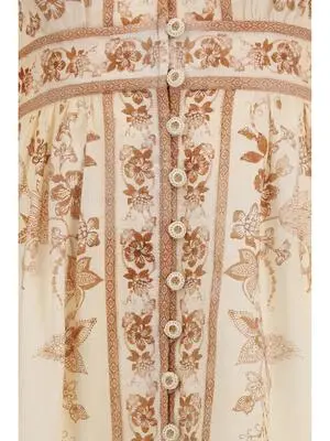 Zimmermann Indra Plunge Dress - Cream