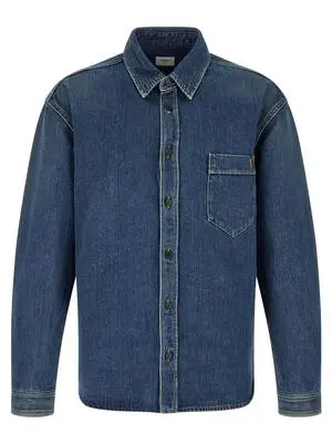 Saint Laurent Cassandre' Denim Shirt - Blue