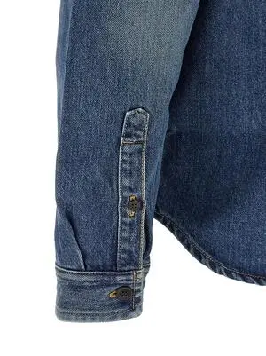 Saint Laurent Cassandre' Denim Shirt - Blue