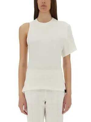 COURREGES One-shoulder T-shirt - White