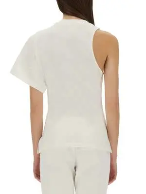COURREGES One-shoulder T-shirt - White