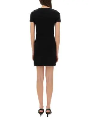 COURREGES Holistic Contrast Mini Dress - Black