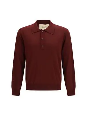 Valentino Garavani Wool Polo With Vlogo Embroidery - Multicolor