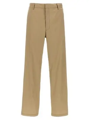 Prada Cotton Blend Poplin Pants - Cream