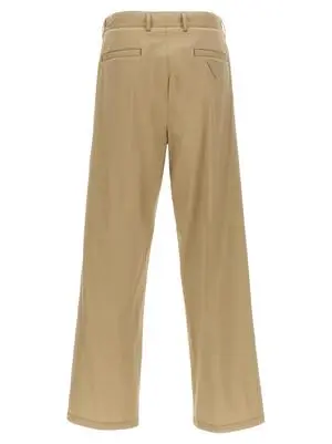 Prada Cotton Blend Poplin Pants - Cream