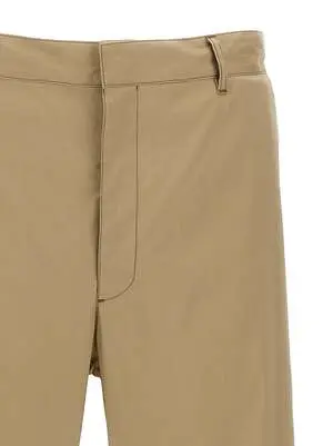 Prada Cotton Blend Poplin Pants - Cream
