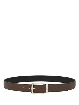 FERRAGAMO Two-tone Reversible Belt With Tortoiseshell Resin Edge Buckle