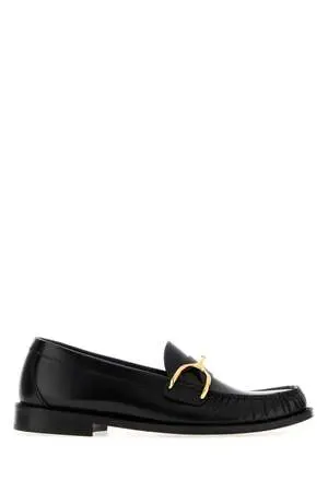 Alexander McQueen Leather Wishbone Loafers - Black