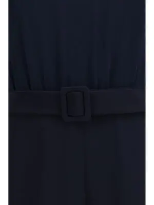 P.a.r.o.s.h Cady And Chiffon Jumpsuit - Blue