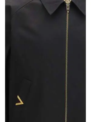 Valentino Garavani Collared Zip-up Jacket