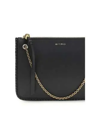 Etro Leather Crossbody Clutch