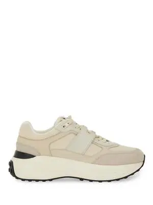 TOD'S Fabric And Suede Sneaker - Cream
