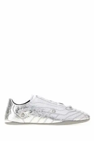 Balenciaga Balenciaga Women Silver Leather City Sneakers Orange