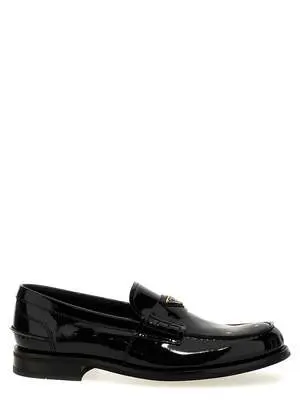 Prada Logo Patent Leather Loafer
