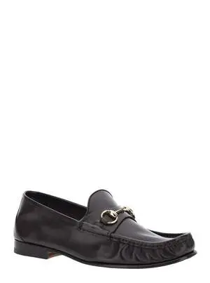 Gucci Lugano' Brown Loafers With Horsebit Plaque On The Front And Low Heel In Leather For - Multicolor