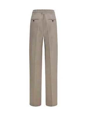 Kiton Cashmere Drawstring Pants - Cream