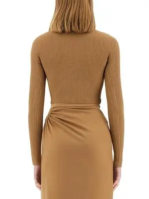 Max Mara Viscose Crepe Crop Top - Cream
