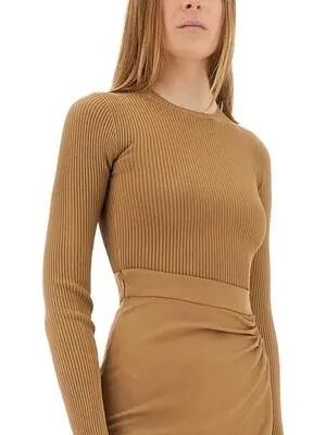Max Mara Viscose Crepe Crop Top - Cream