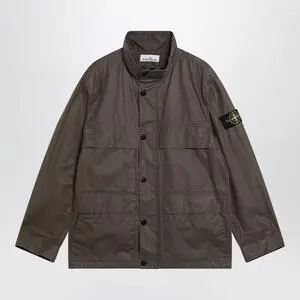 Stone Island Waxed Cotton Canvas Field Jacket - Brown