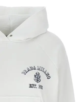 Prada Cotton Hoodie With Logo