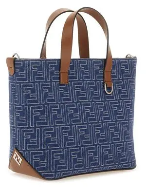 Fendi Ff Small Shopping Bag - Blue
