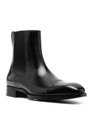 TOM FORD Burnished Leather Edgar Chelsea Boot