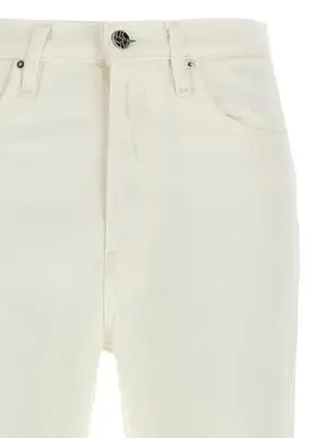 TOTEME High Waist Straight Leg Jeans - White