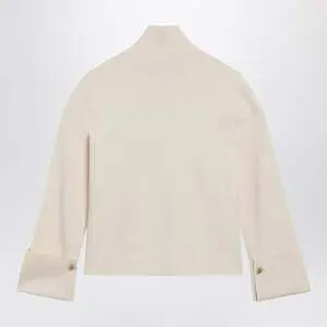 Max Mara Ivory Viscose-blend Zip-up Sweatshirt