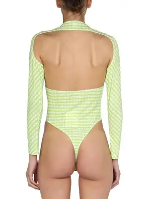 Jacquemus Gingham Cut Out Bodysuit