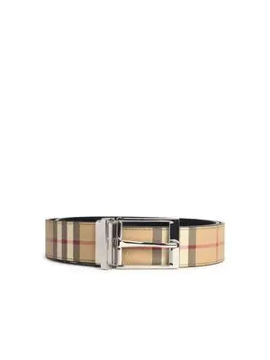 Burberry Louis' Belt In Beige Sand Cotton Blend - Cream