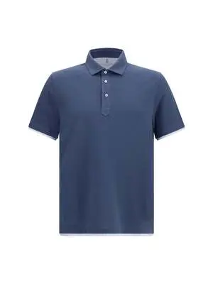 Brunello Cucinelli Short-sleeve Cotton Polo Shirt
