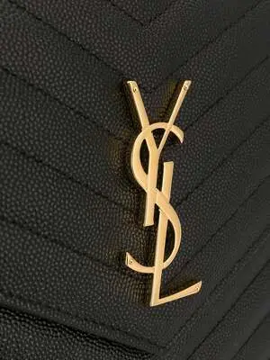 Saint Laurent Cassandre Matelassé Flap Pouch - Black
