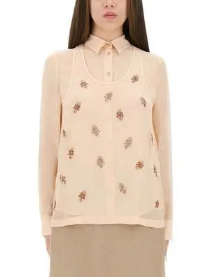 Fendi Georgette Top - Pink