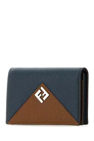 Fendi Navy Leather Card Holder