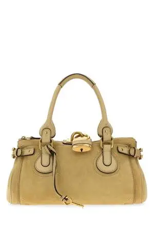 Chloé Chloe Women Mustard Suede Paddington Shopping Bag Yellow