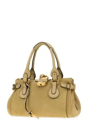 Chloé Mustard Suede Paddington Shopping Bag - Yellow