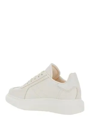 Alexander McQueen Leather Sneakers With Logo Details - Multicolor