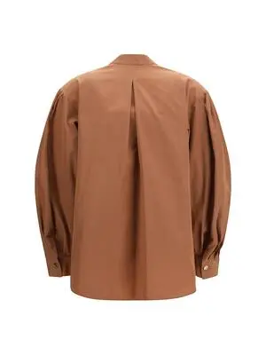 FORTE_FORTE High-neck Long-sleeve Shirt - Red