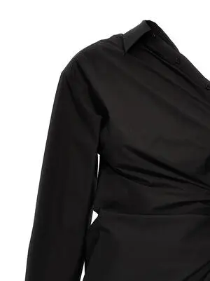 Alexander Wang Asymmetrical Shirt Dress - Black