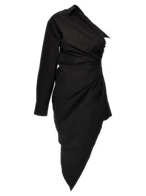 Alexander Wang Asymmetrical Shirt Dress - Black