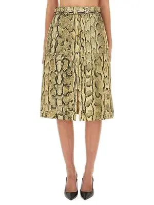 Dries Van Noten Animal Print Skirt