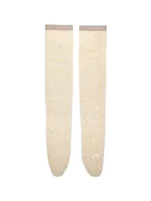 Valentino Garavani Lace Knee-high Socks - Cream