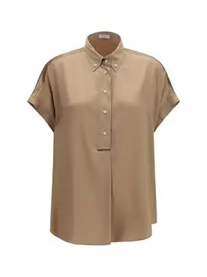 Brunello Cucinelli Silk Shirt - Cream