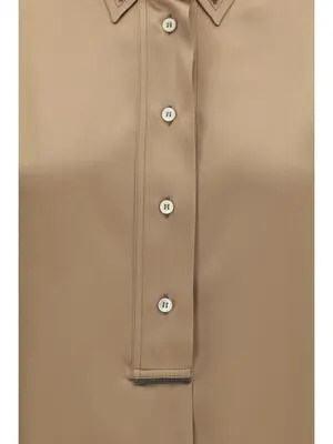Brunello Cucinelli Silk Shirt - Cream