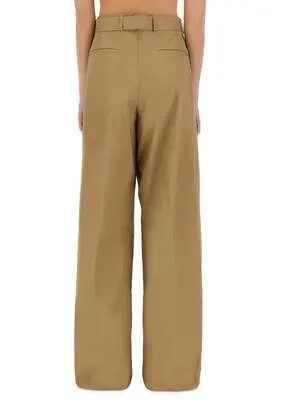 Dries Van Noten Wide-leg Belted Pants - Cream